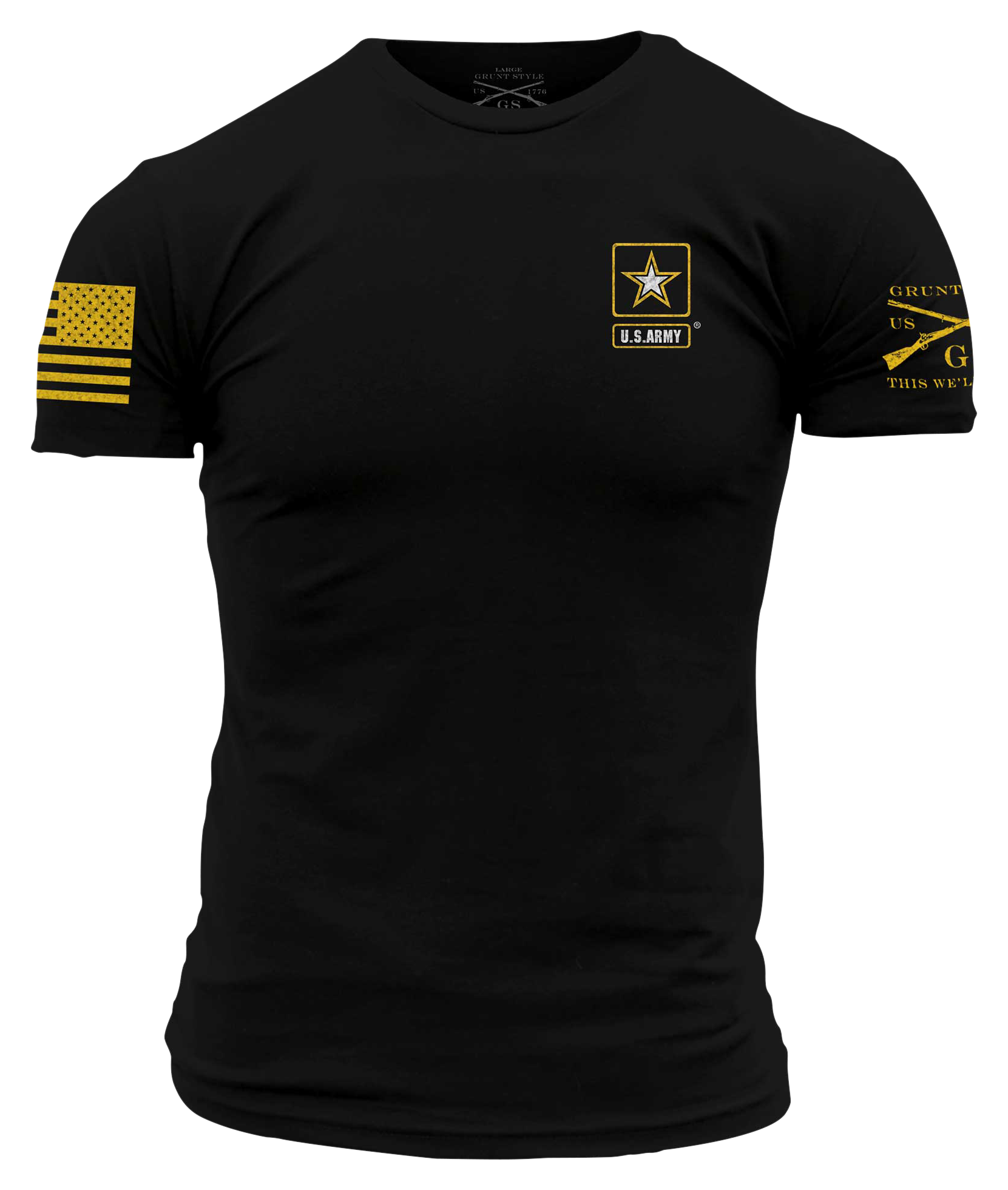 Grunt Style Army Basic Full Logo Short-Sleeve T-Shirt for Men | Bass ...
